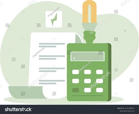 Electricity Bill Calculation Paymentutility Service Conceptvector Stock Vector Royalty Free