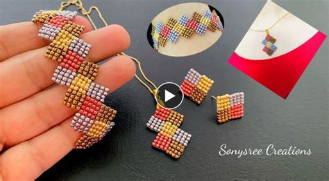 Make A Simple Square Stitch Beaded Jewelry Set Diy Useful Tips