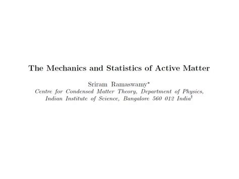 Active Matter And The Vicsek Model Of Flocking Pptx