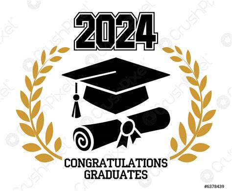 2024 Graduate Class Logo Stock Vector 6378439 Crushpixel