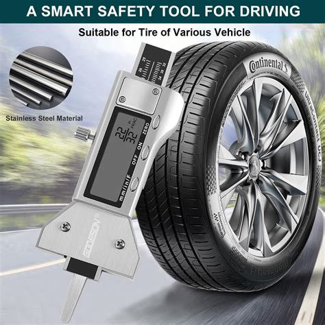 Godeson Metal Digital Tire Tread Depth Gauge Lcd