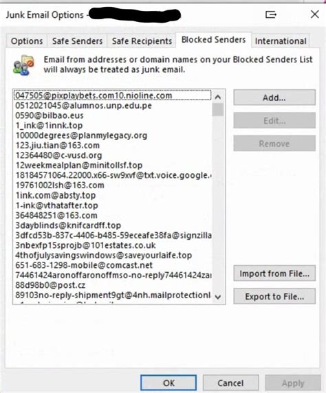 Oulook Cannot Add To The Server Junk Email Lists Rmicrosoft365