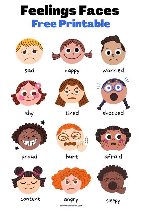 Exploring Emotions With Feelings Faces Printable And Activities