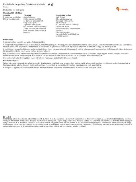 Csirkés Enchilada Pdf
