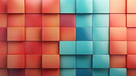 Premium Photo Rectangular Tiles With A Gradient Color Transition And
