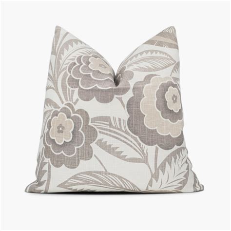 Taupe Throw Pillow Etsy