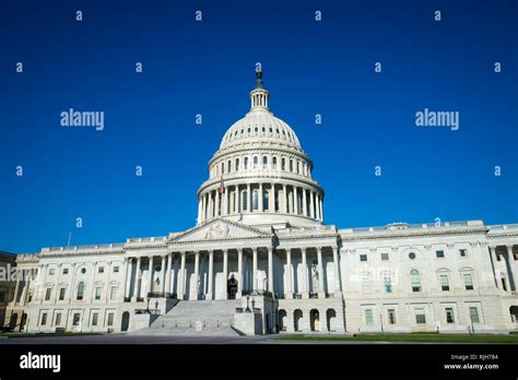 Bright Morning View Of The Traditional Neoclassical Architecture Of The