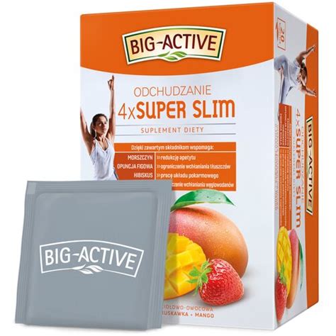 Big Active 4x Super Slim Odchudzanie 20 Sztuk Herbata Niskie Ceny I