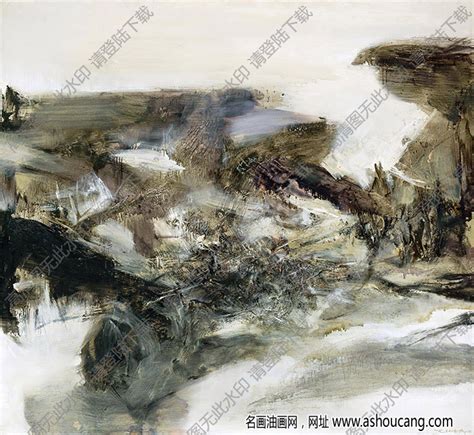 赵无极油画高清大图102下载 名画油画网