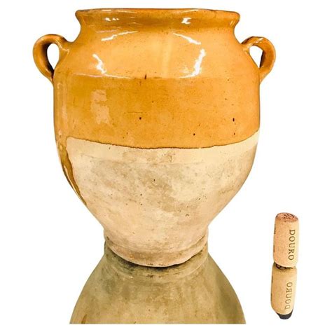 Small 19th Century Yellow Glazed French Ceramic Confit Jar 2
