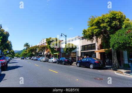 July 30 2018 Los Gatos Ca Usa Shopping Street In Downtown Los