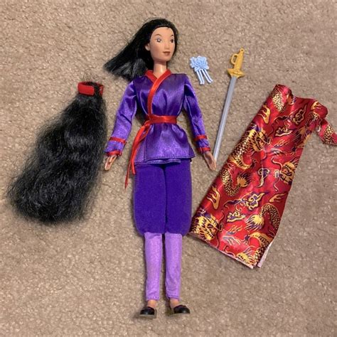 Disney Toys Vintage 9s Barbie Mattel Disney Secret Hero Mulan Doll