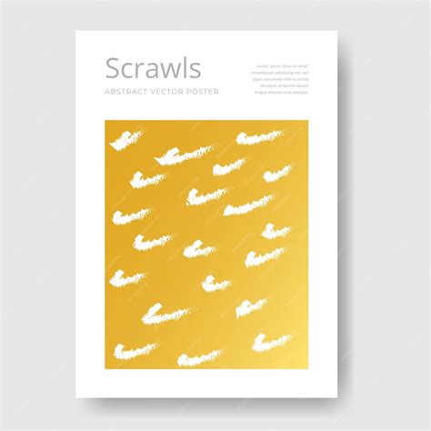 Premium Vector Vector Scrawls Minimal Poster Template