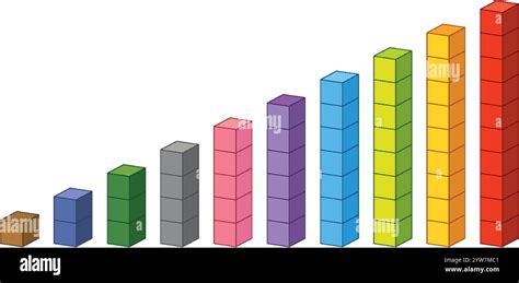 Illustration Of Colorful Blocks Arranged In Increasing Height Stock Vector Image And Art Alamy