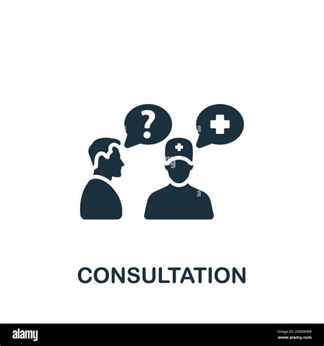 Consultation Icon Monochrome Simple Sign From Speech Collection
