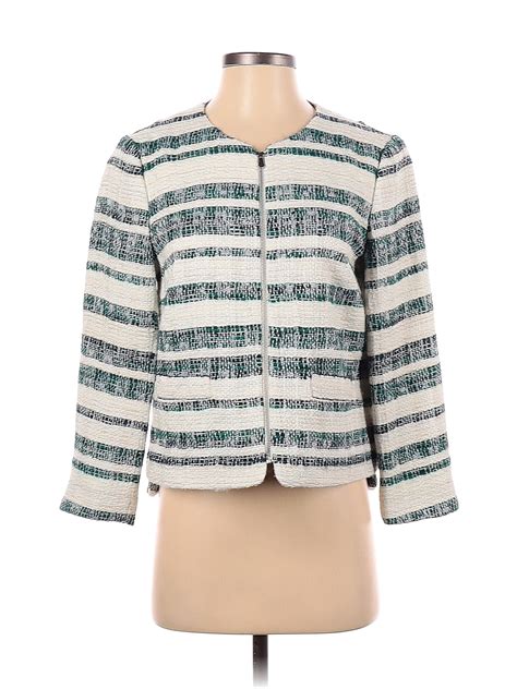 Zara Basic Stripes Ivory Jacket Size M 80 Off Thredup