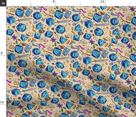 Dnd Pattern Fabric Spoonflower