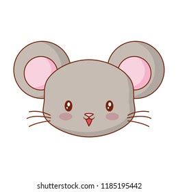Cute Face Mouse Cartoon Animal Stock Vector Royalty Free 1185195442