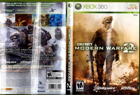 Xbox 360 Call Of Duty Modern Warfare 2 Replacement Case Cover And