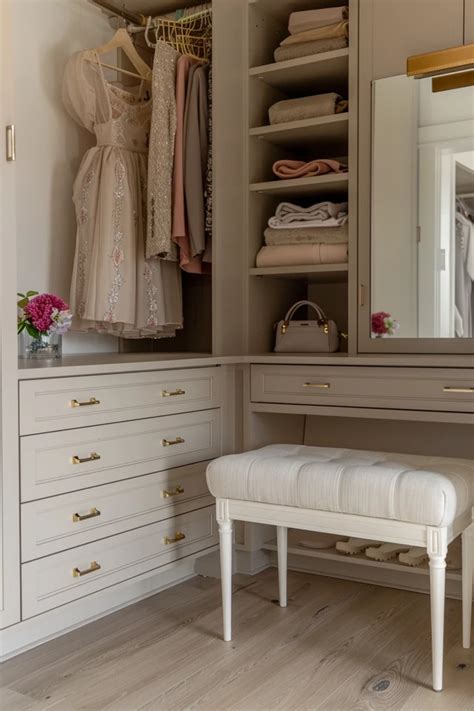 Chic Vanity In Closet Ideas For Stylish Storage
