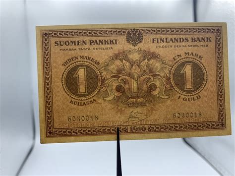 Seteli 1 Markka 1916 4kpl Peräkkäiset Numerot Gallerytarvainen