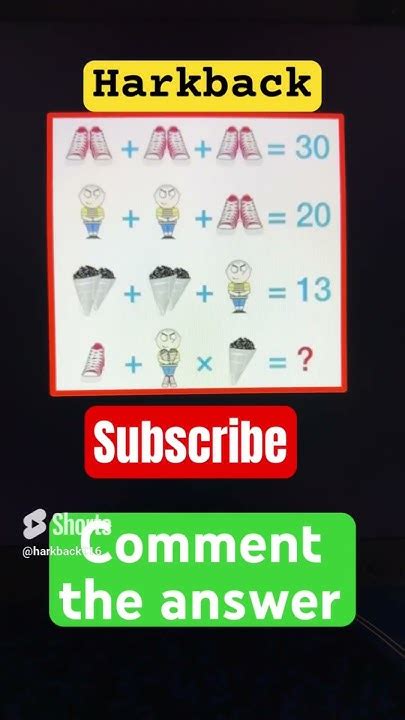 Mathshorts Mathpuzzle Logicalthinking Commenttheanswer Youtube