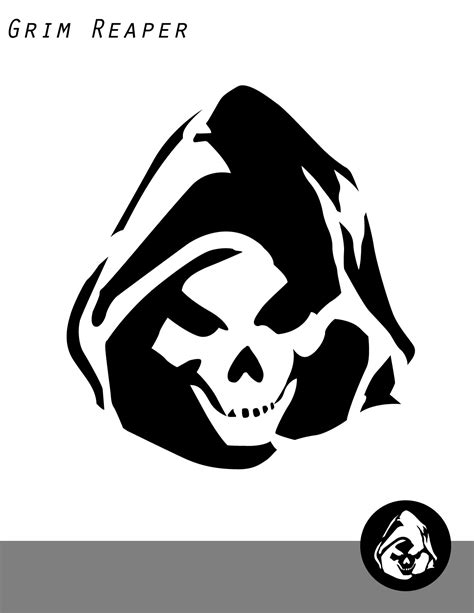 Grim Reaper Carving Stencil