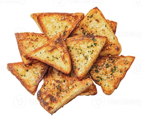 Crispy Garlic Bread Triangles Served Fresh 53289534 Png