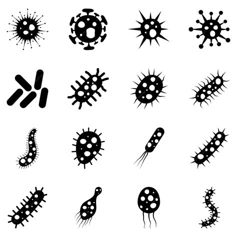 Premium Vector Set Of Bacteria And Virus Vector Illustration