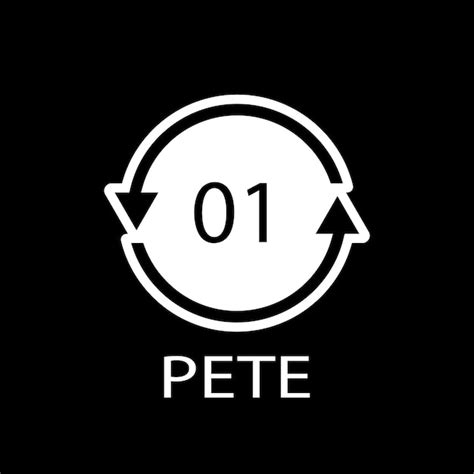Premium Vector Pete 01 Recycling Code Symbol Plastic Recycling Vector