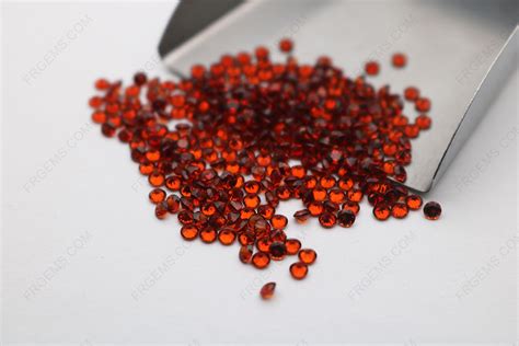 Natural Genuine Garnet Red Light Color Round Shape Faceted 250mm Loose