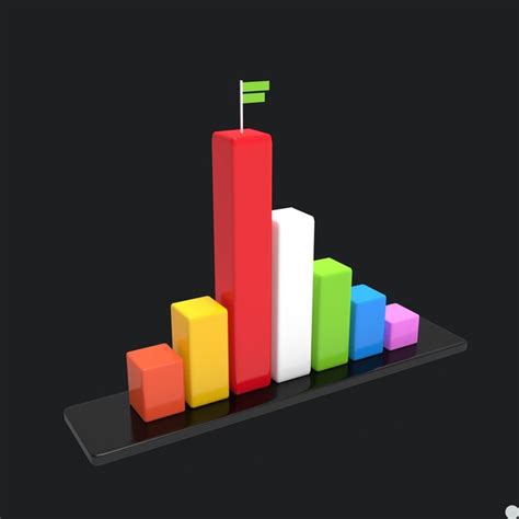 Premium Photo 3d Data Analysis Bar Finances Growth Business Success Chart Isolated Illustration