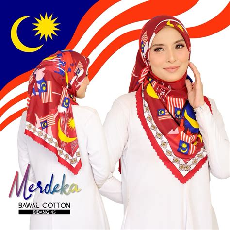 Bawal Merdeka Laser Cut Dan Mafla Merdeka Ready Stock Shopee Malaysia