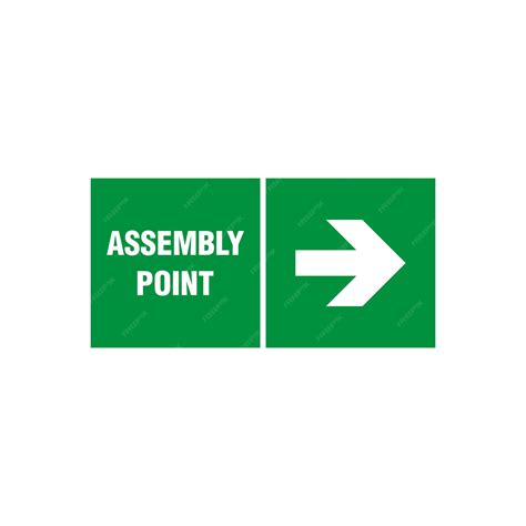 Premium Vector Fire Assembly Point Sign Vector Template