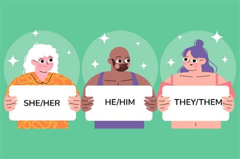 Premium Vector Flat Design Gender Pronouns Illustration