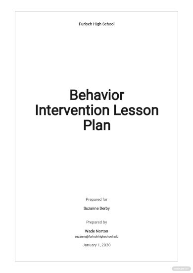 20 Behavior Intervention Plan Examples To Download