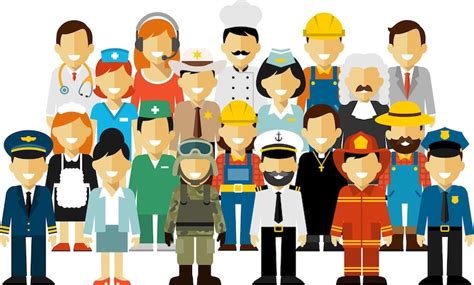 Premium Vector Group Crowd Of People Of Different Professions