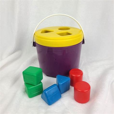 Tupperware Toys Tupperware Shape O Toy Bucket Pail Square Circle