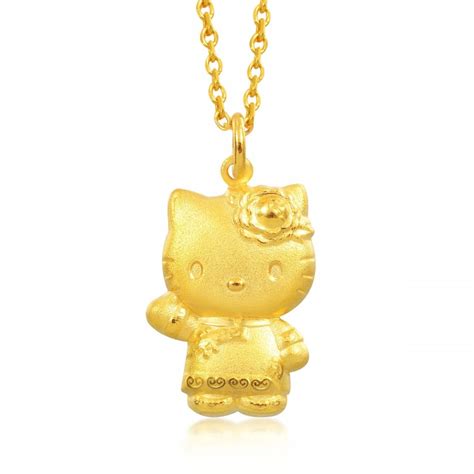 周生生 Sanrio Characters 中國「hello Kitty」9999黃金吊墜 Hktvmall 香港最大網購平台
