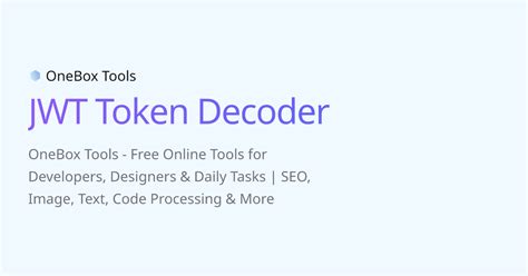 Jwt Token Decoder Mejor Gratis En Línea Codificar Decodificar