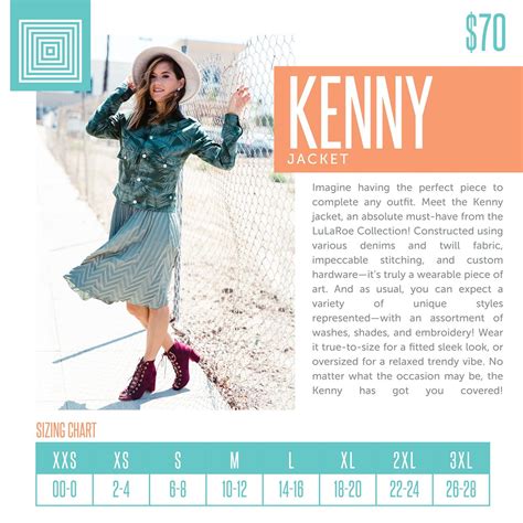 Lularoe Kenny Size Chart