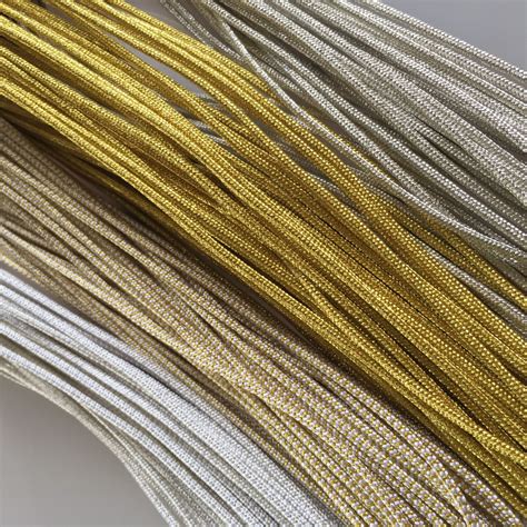 Gold And Silver Round Metallic Cord Kumihimo 2mm 5m Japanese Kumihomo Cord Kara Uchi Himo”made