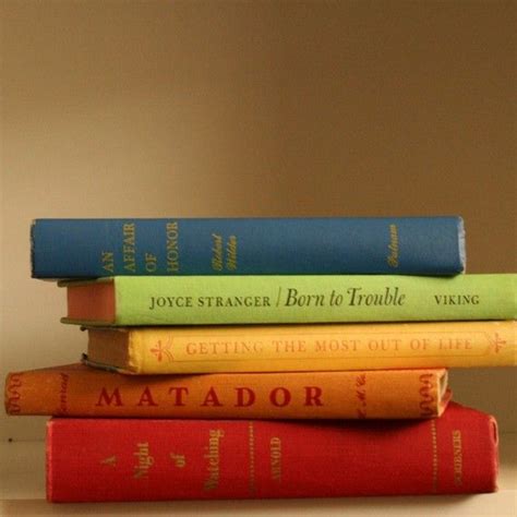 Rainbow Primary Colors Book Set Home Decor Vintage Instant Etsy