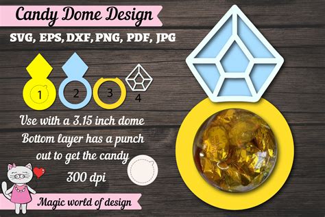 Ring Wedding Candy Dome Design Svg Graphic By Magic World Of Design · Creative Fabrica