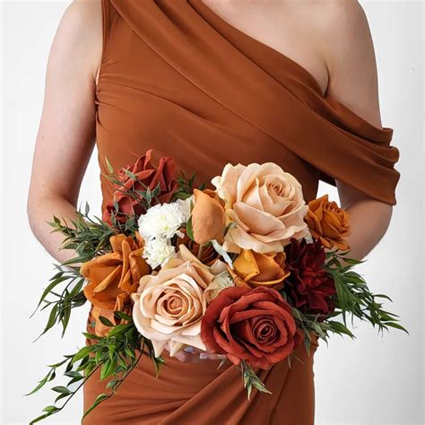Bridesmaid Bouquet Silk Stem Collective Realistic And Afforable