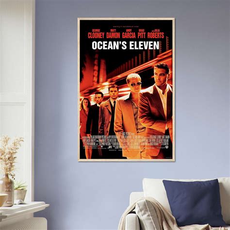 Oceans Eleven Movie Poster Oceans Eleven Film Poster Vintage Movie