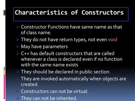 Ppt Constructor And Destructor Powerpoint Presentation Free Download