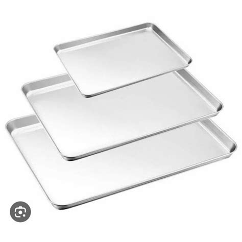 Aluminium Rectangular Stainless Steel Baking Tray For Bakery Size 20 3 X 20 3 X 3 2 Cm At Rs