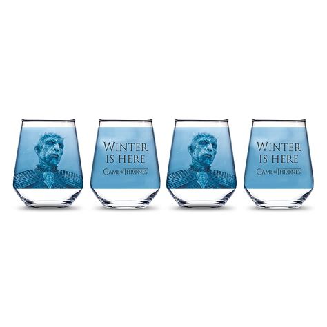 Game Of Thrones Winter Is Here Stemless Wine Glass 4 Pack
