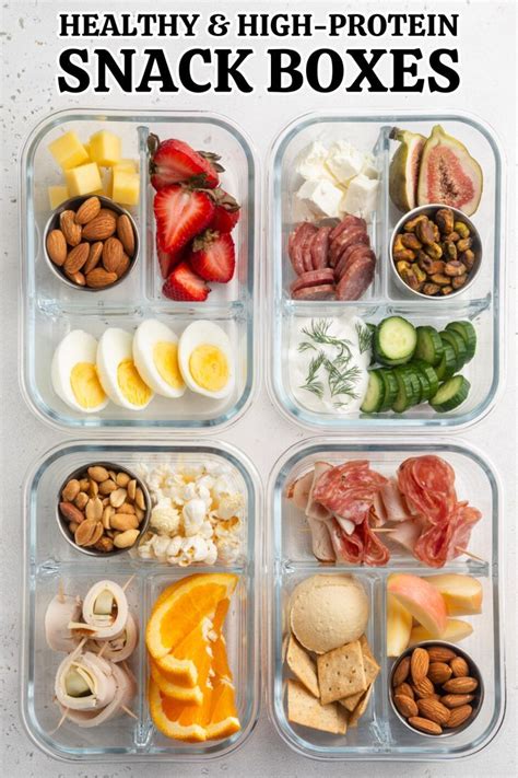 High Protein Snack Boxes 4 Ways 25 Grams Protein Each Recipe In